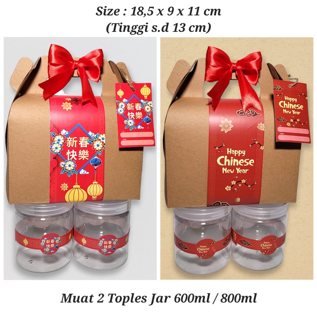 Jual (IMLEK) Dus Box Kraft Muat 2 Toples Jar Tabung 600ml / 800ml ...