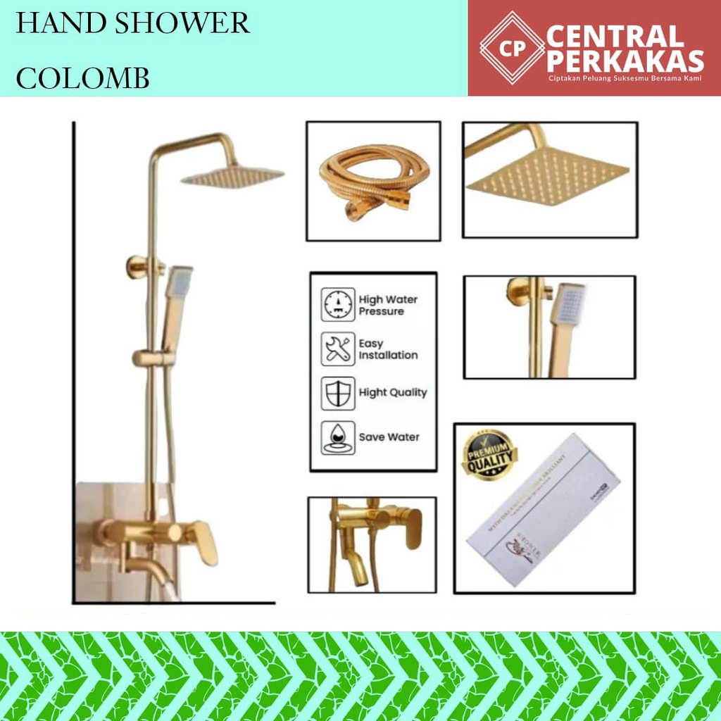 Jual HAND SHOWER TIANG 5 WARNA/ FULL SATINLESS/ANTI KARAT/TERMURAH ...
