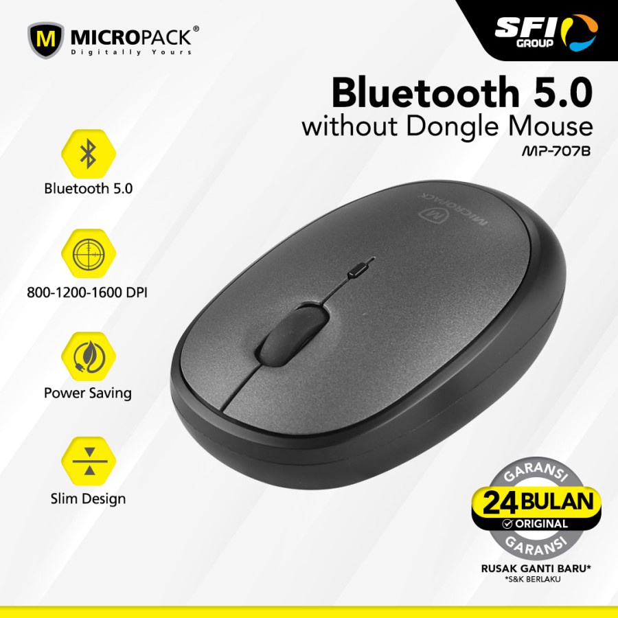 Jual 100% ORIGINAL MICROPACK MOUSE BLUETOOTH INSPIRE 1 ADJUSTABLE DPI - (MP-707B) | Shopee Indonesia