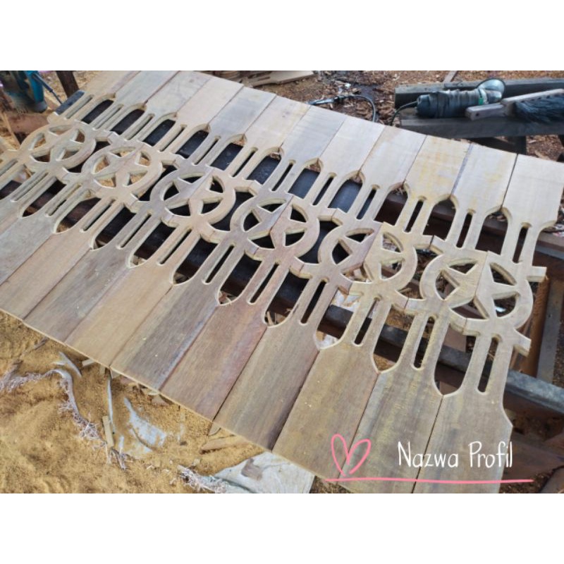 Jual Pagar Ukir Ukuran 40cm Bahan Ulin | Shopee Indonesia