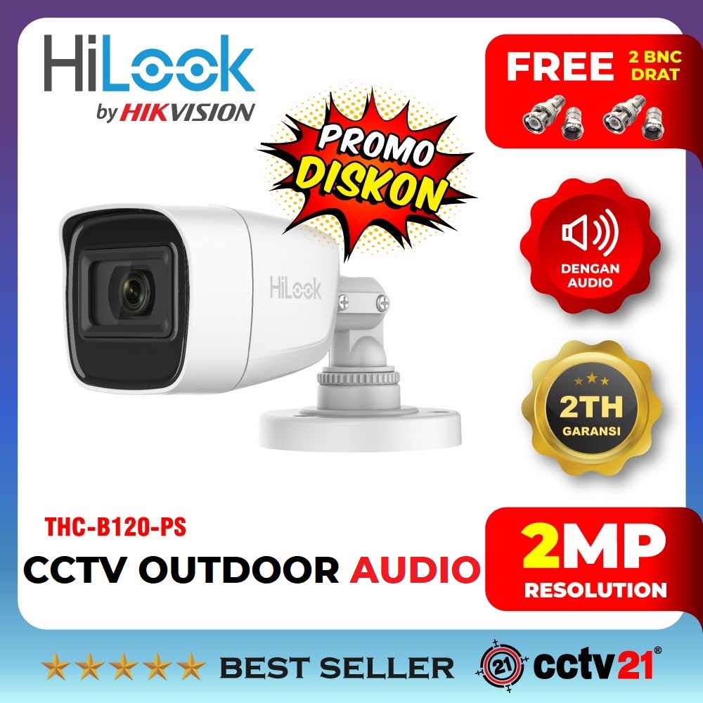 Jual Kamera / CCTV Outdoor HILOOK AUDIO 2MP THC-B120-PS By Hikvision ...