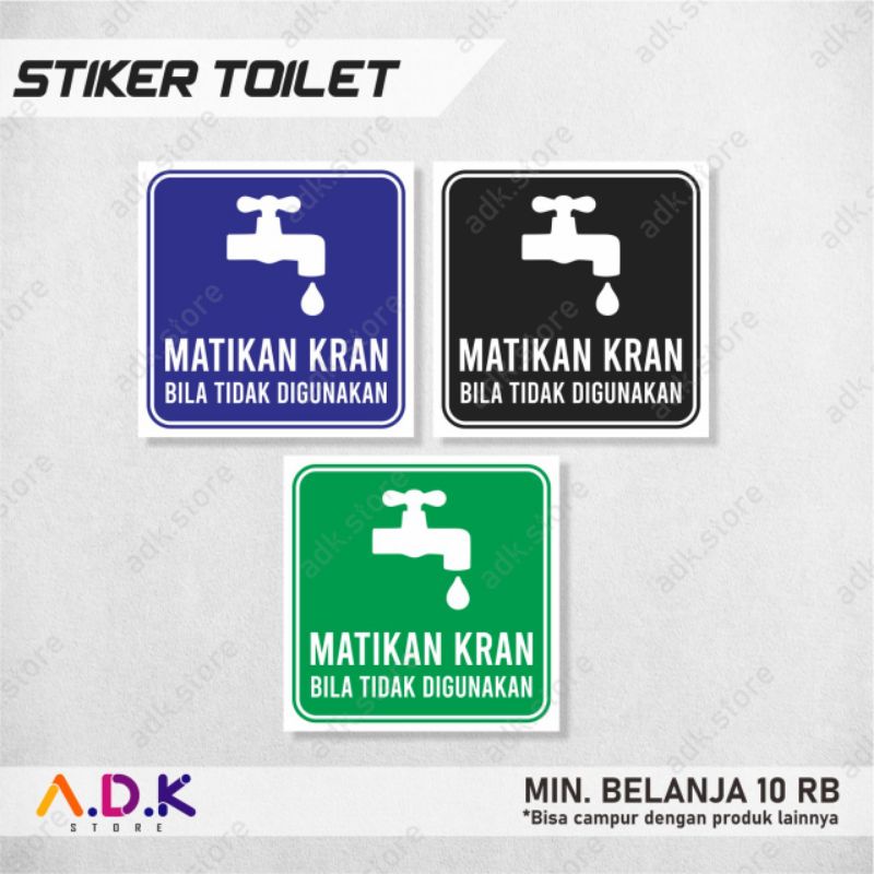 Jual STIKER MATIKAN KRAN AIR | STIKER TOILET | Shopee Indonesia