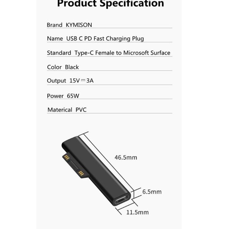 Jual Harga Spesial Untuk Microsoft Surface Charger Adaptor Type C ...