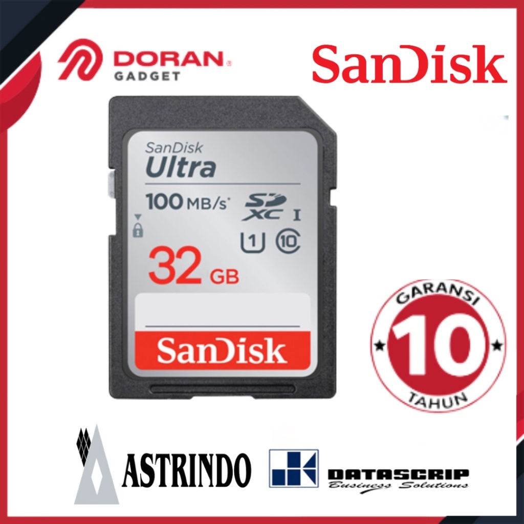 Jual Sandisk SD Card 32GB CL10 100Mbps Memory Card 32GB - Garansi Resmi ...