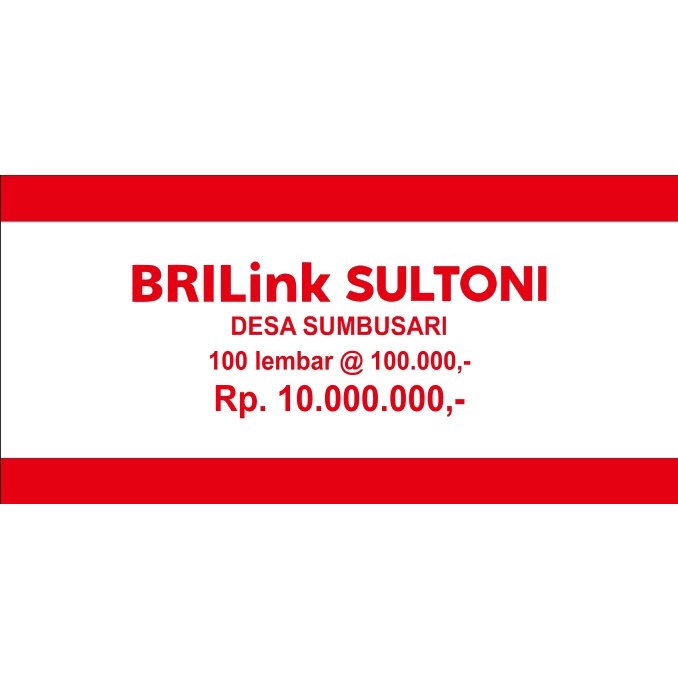 Jual BAN UANG 100RB CUSTOM BRILINK | Shopee Indonesia