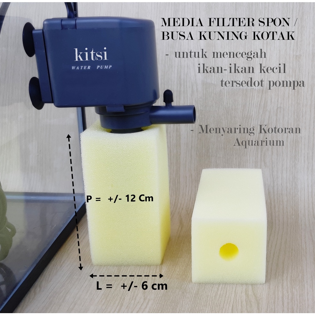 Jual BUSA KUNING SPONGE KOTAK BALOK LOBANG / Sponge Spons Kuning Kotak ...