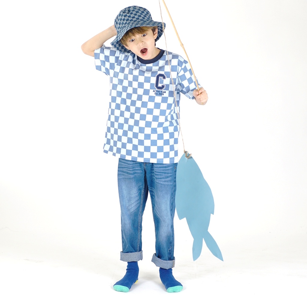 Jual KIDS ICON - Kaos Anak Laki-laki COLOURS 4-14 Tahun With Checkered ...