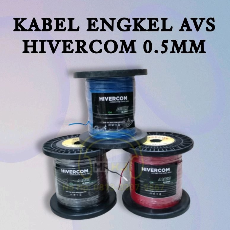Jual KABEL BINTIK ENGKEL AVS 0.5 MM HIVERCOM ROLL kabel bintik engkel warna 0.5mm hivercom ...