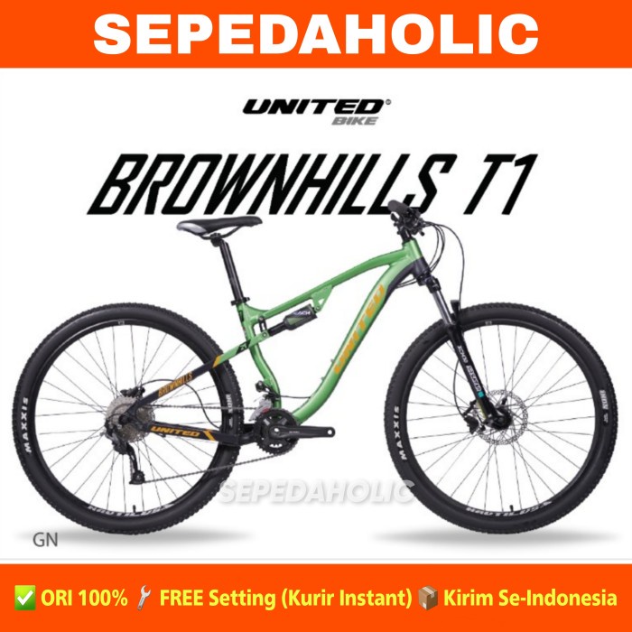 Jual Sepeda Gunung MTB UNITED BROWNHILLS T1 Alloy 27.5 Inch 18 Speed ...