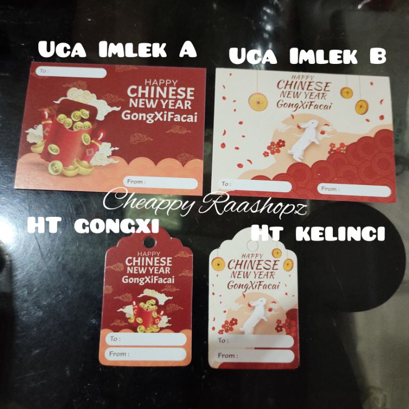 Jual Satuan Hangtag Imlek Hangtag CNY Hangtag Gong xi fa cai Kartu ucapan imlek Kartu ucapan ...