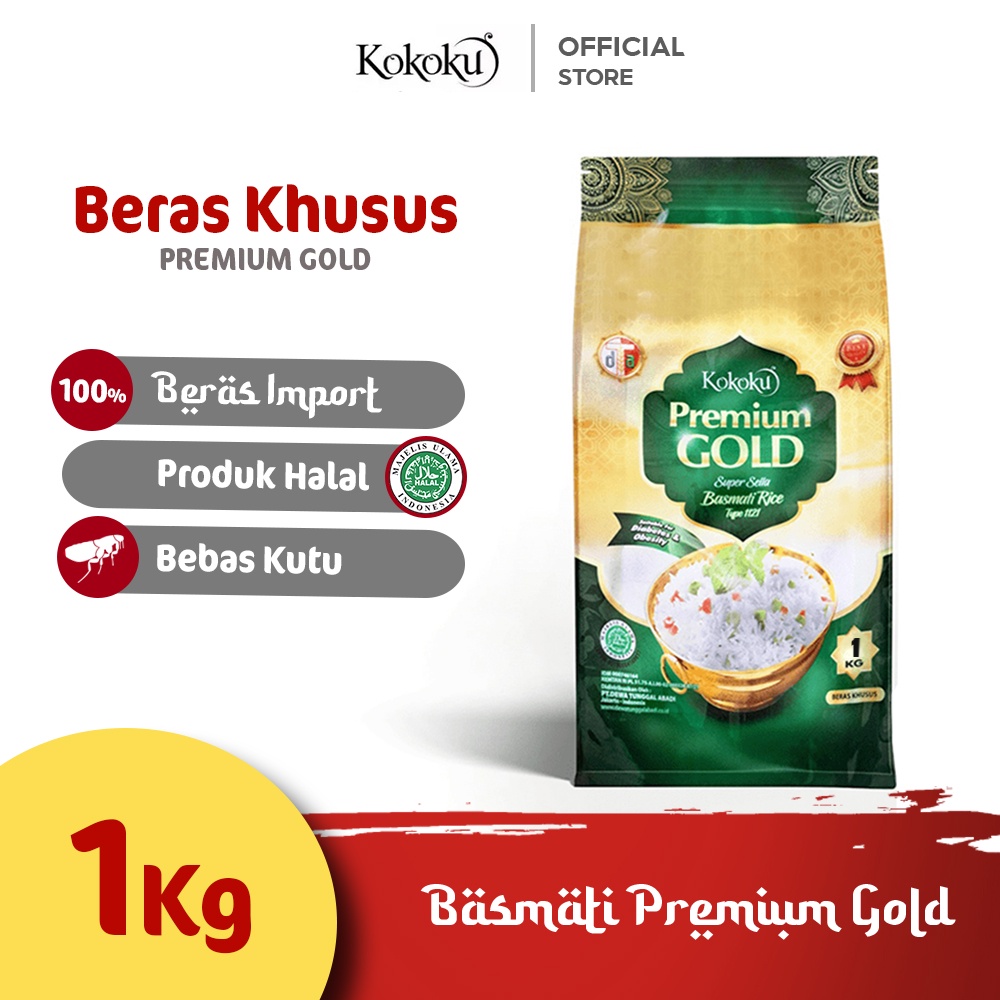 Jual Kokoku Beras Basmati Super Sella 1 kg | Shopee Indonesia