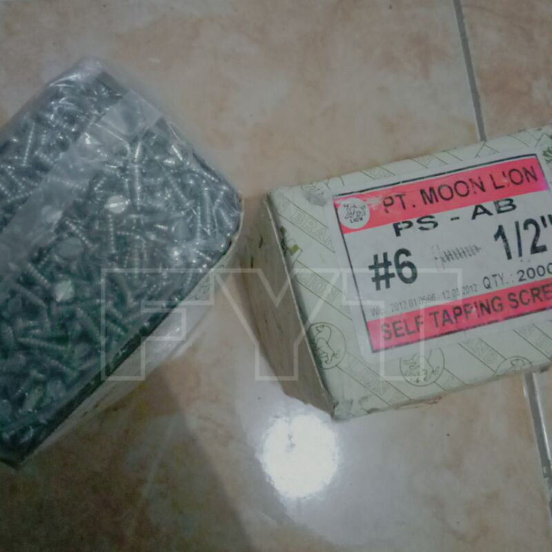 Jual (100PCS) SEKRUP, SKRUP MOON LION 6x1/2" (inch) | Shopee Indonesia