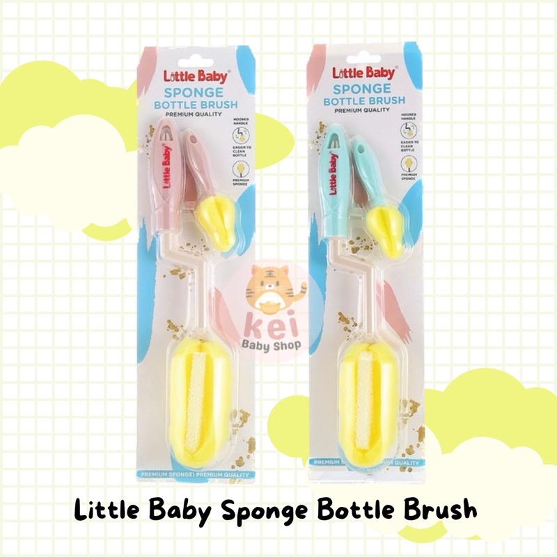 Jual Little Baby Sponge Bottle Brush Sikat Botol Susu Bayi - Sikat Dot ...