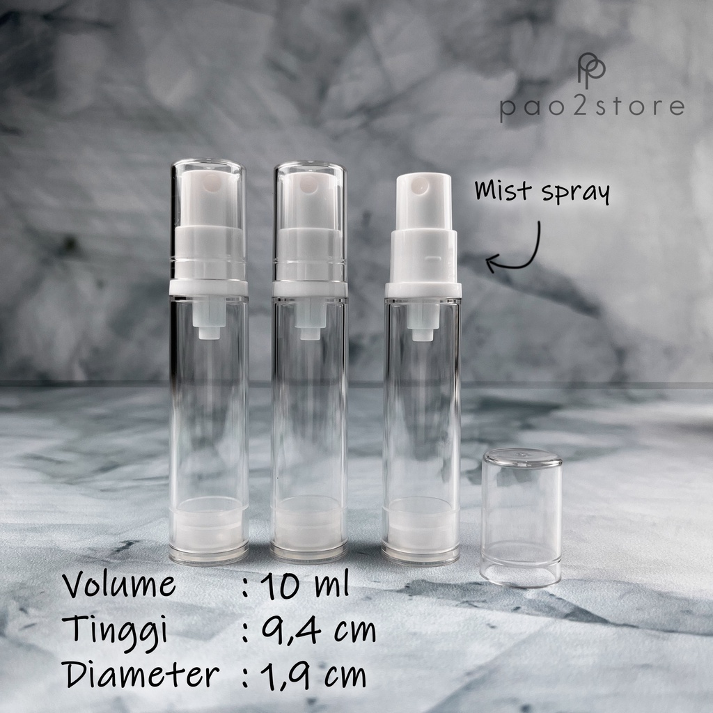 Jual Botol Airless SPRAY 10ml - Toner / Cleanser / Face Mist ...