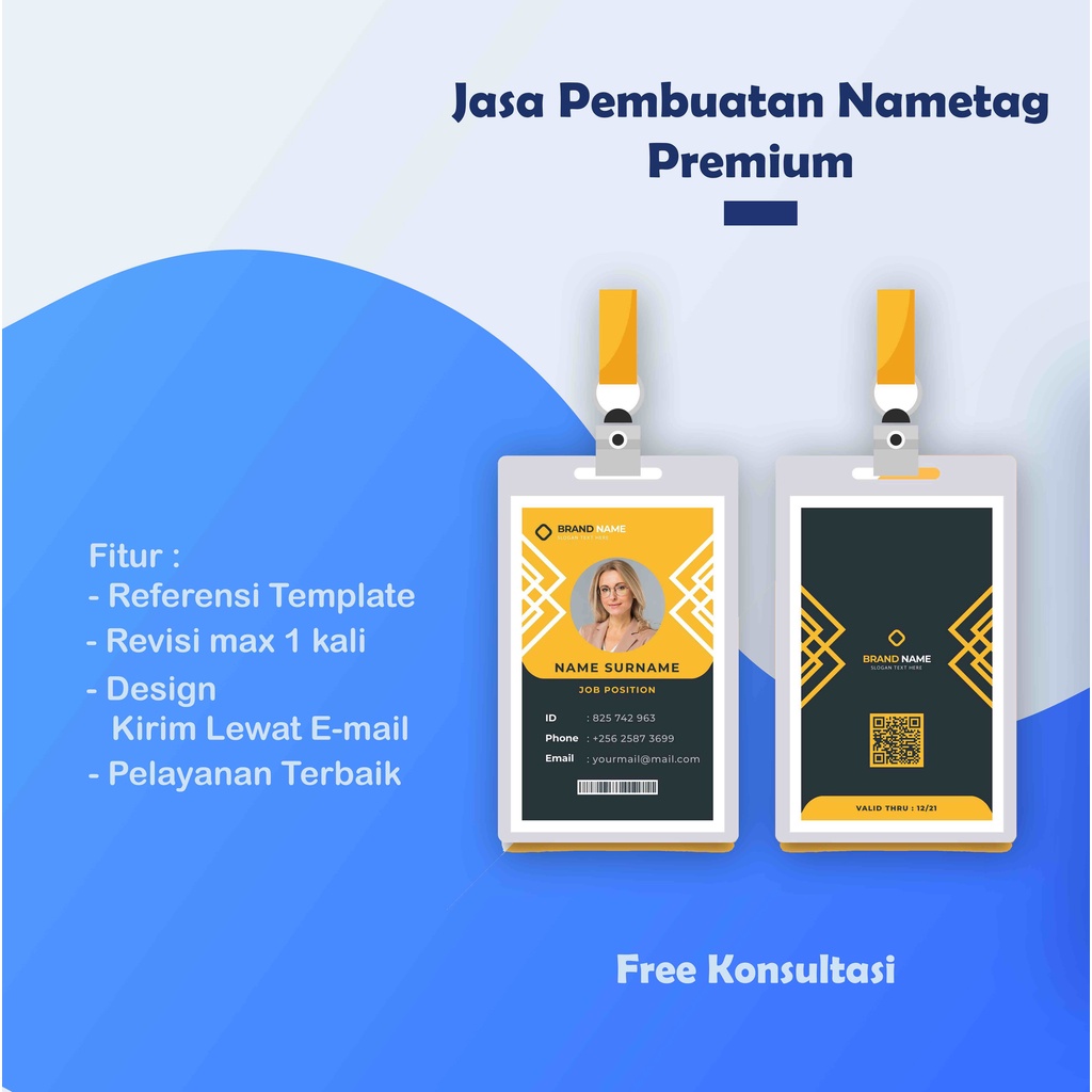 Jual Jasa Pembuatan Brosur Desain Grafis Poster Kartu Nama Nametag ...