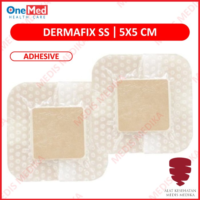 Jual Dermafix SS 5 x 5 cm Onemed Adhesive Silicone Foam Super Sorb ...