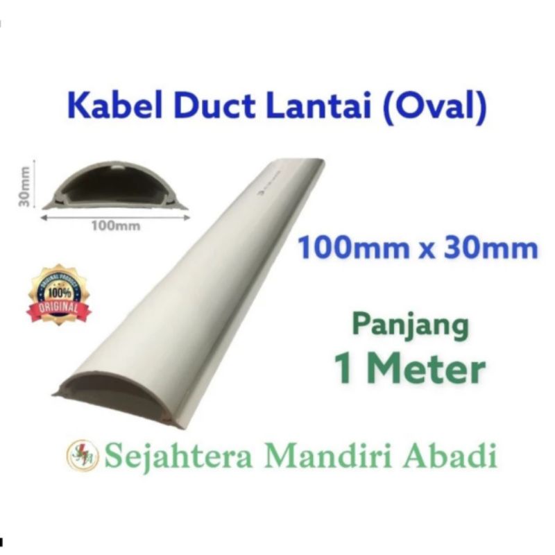 Jual Floor Duct Cable 100x30 Kabel Dak Lantai Oval Setengah Lingkar 1 ...