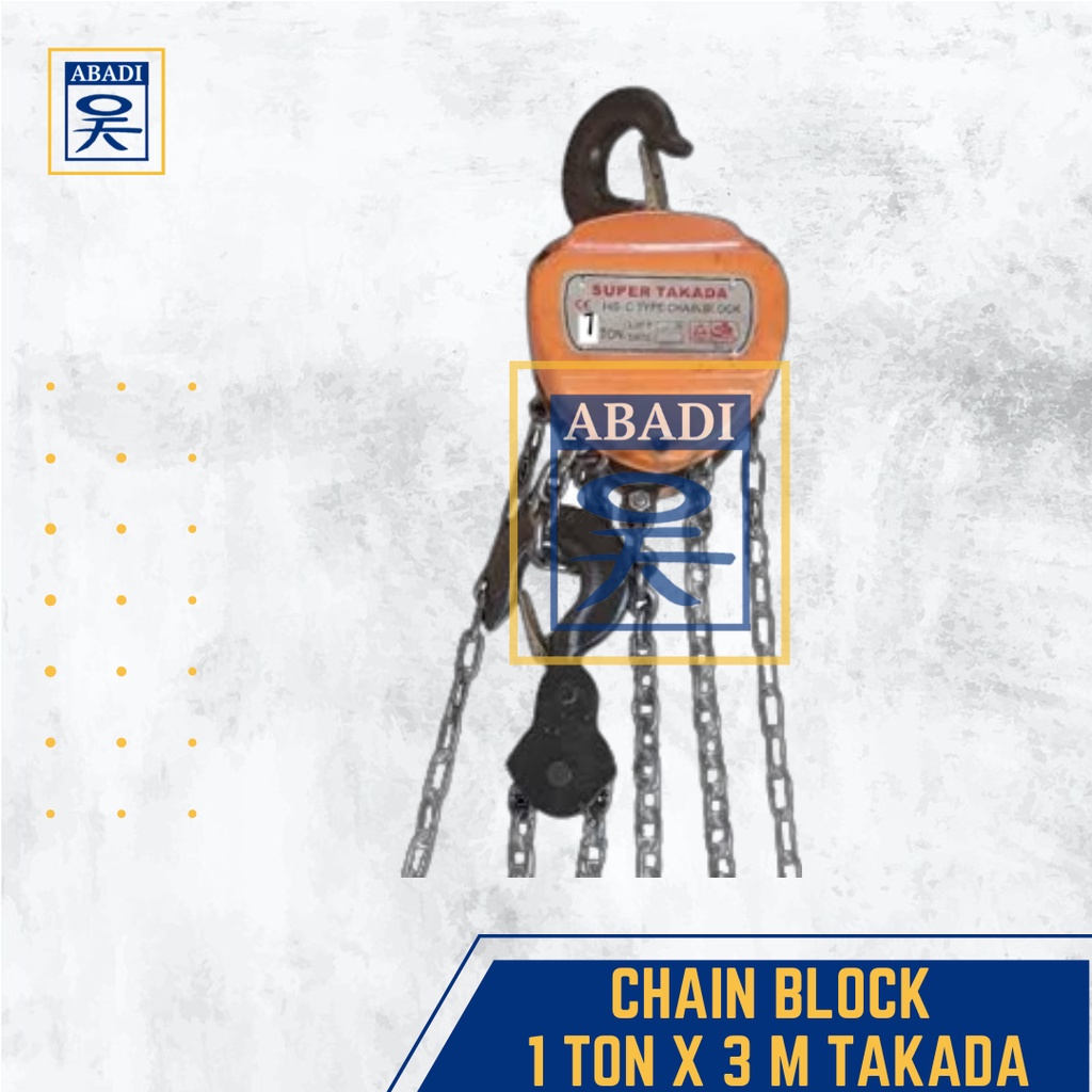 Jual CHAIN BLOCK 1 TON - 2 TON X 3 M TAKADA | Shopee Indonesia
