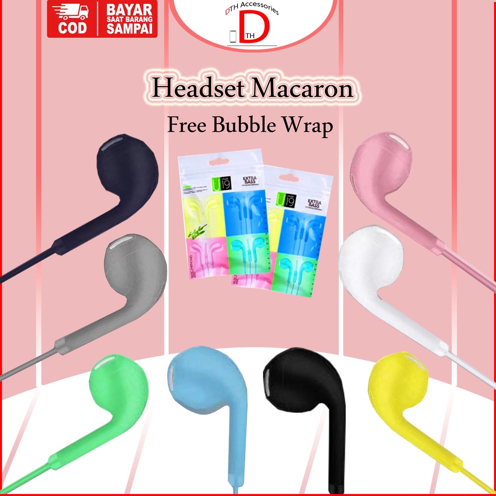 Jual Headset Macaron / Handsfree Macaroon Hifi Extra Bass Import ...