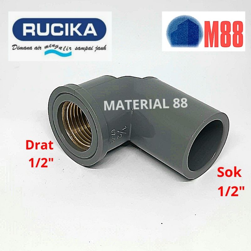 Jual Keni Drat Dalam 1/2 RUCIKA Kuningan KDD Knee Elbow | Shopee Indonesia