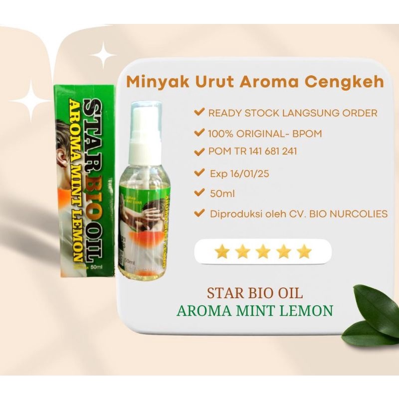 Jual NATURAL STAR BIO OIL GREEN (AROMA MINT LEMON) | Shopee Indonesia