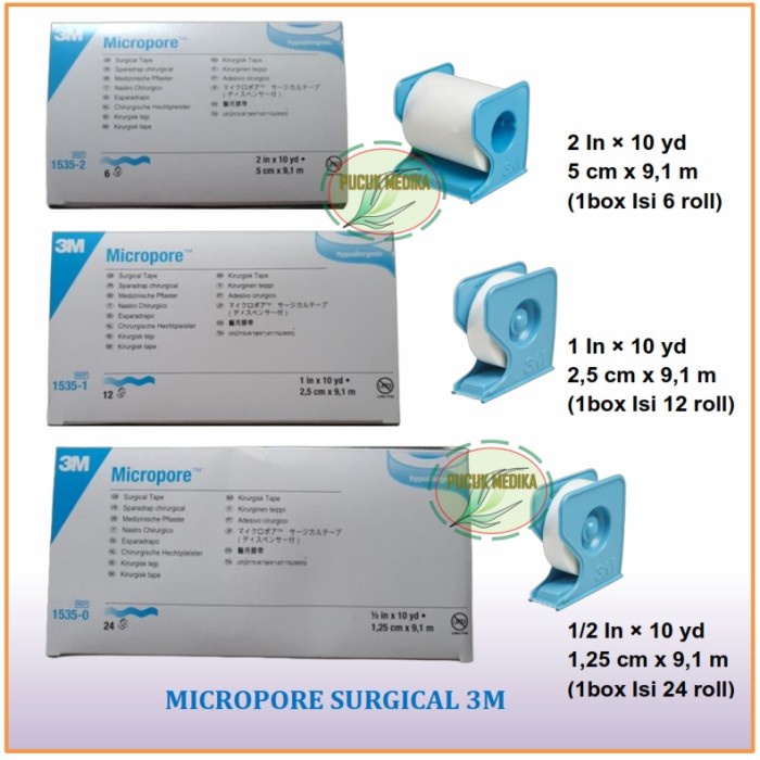 Jual Micropore 1 Inch "3M" 1box isi 12Roll | Shopee Indonesia