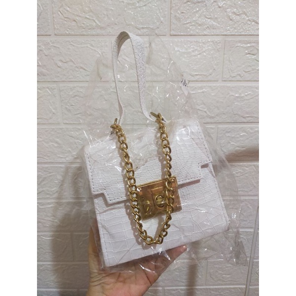 Jual TAS CROCO PUTIH BARU ada TALI PANJANGnya | Shopee Indonesia