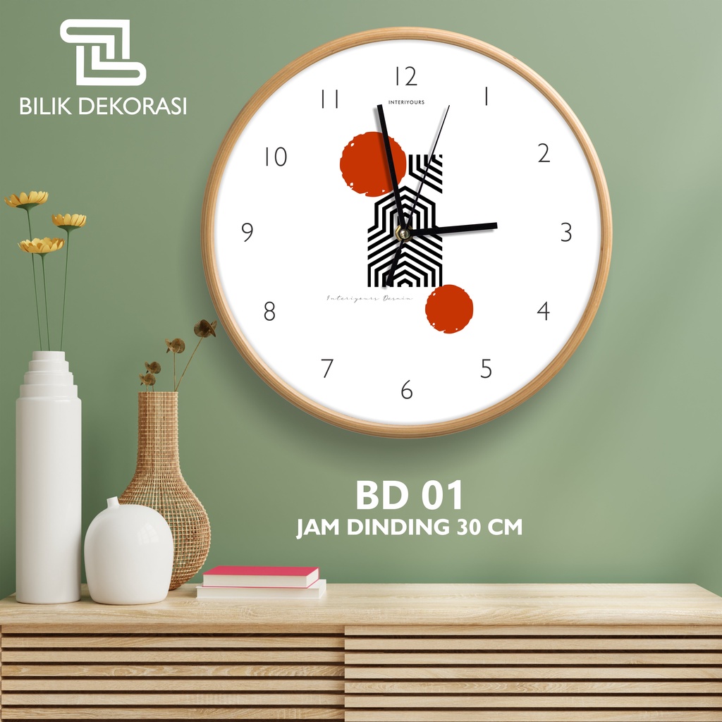 Jual JAM DINDING KAYU LUCU UNIK ESTETIK SWEEP MOVEMENT AESTHETIC ...