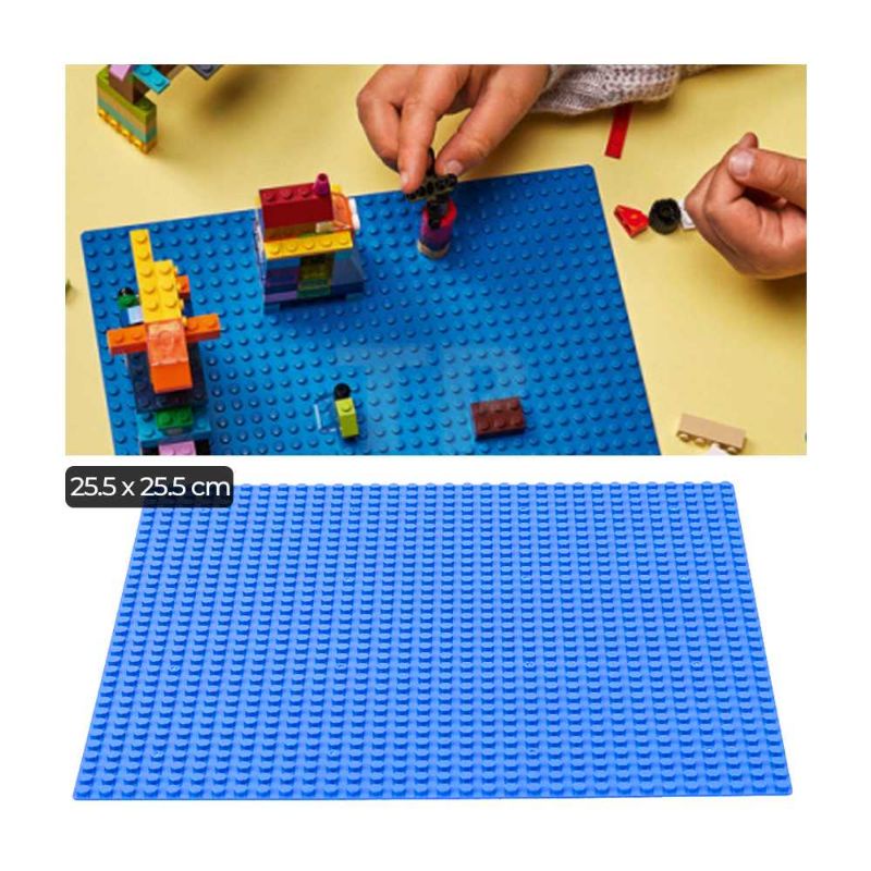 Jual Base Plate Brick Building Blocks 25.5 x 25.5 cm - HQB1143 Biru ...