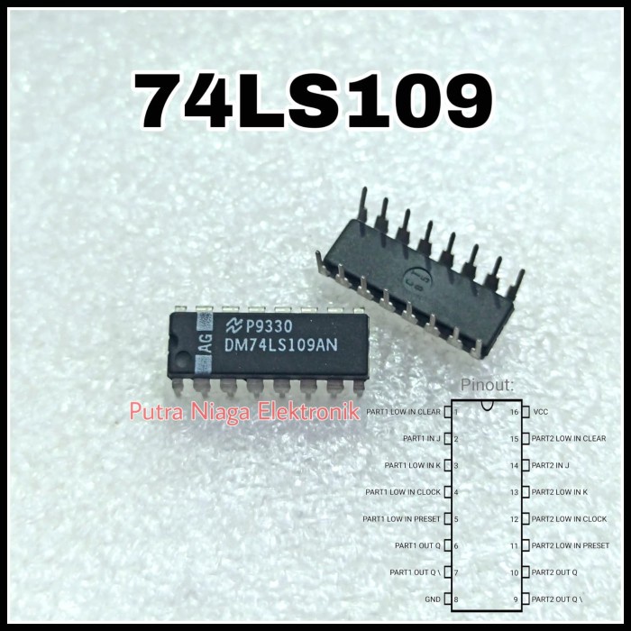 Jual ic TTL 74109 74LS109 Flip Flop JK DM74LS109AN SN74LS109N Dip 16p putr4n14 Juara | Shopee ...