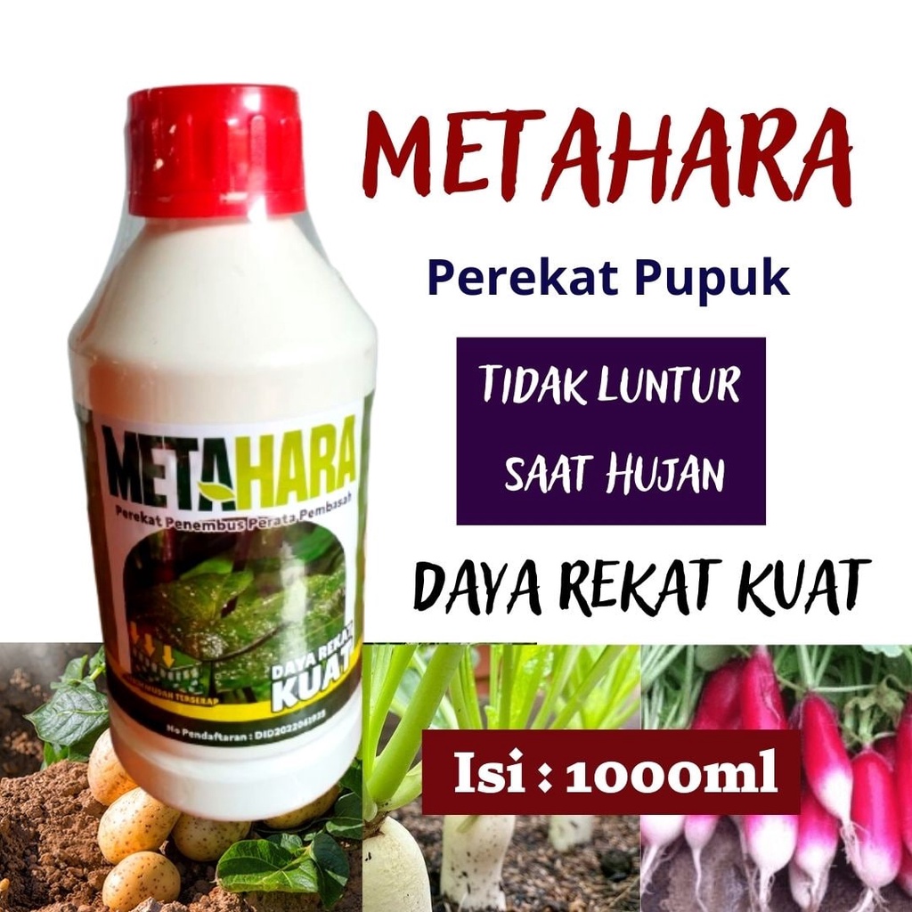 Jual METAHARA 1 Liter Perekat Pembasah Perata Agar Pestisida Dapat ...