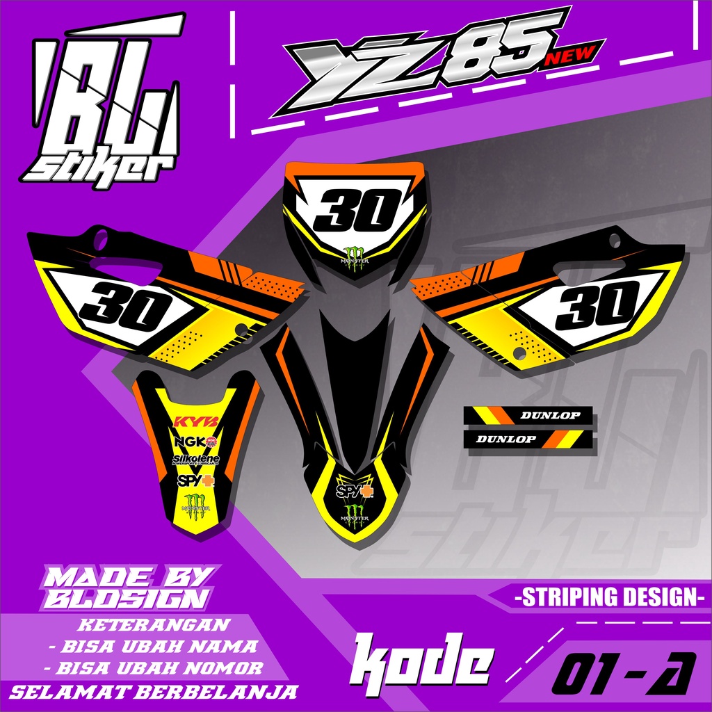 Jual Sticker Striping Yamaha YZ 85 New - Desain Simpel Minimalis ...