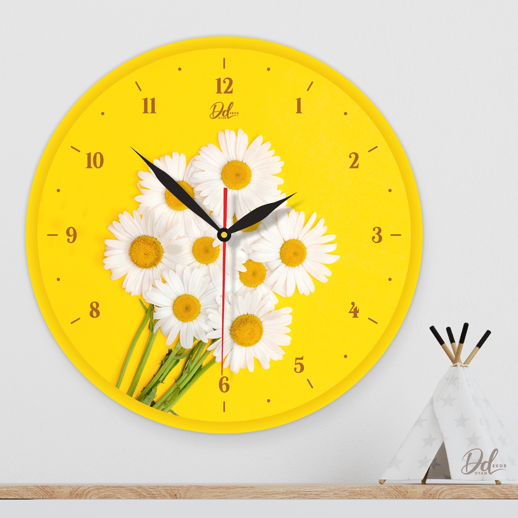 Jual Jam Dinding Aestheticl Home Decor Flower Estetik Hiasan Ruang Tamu ...