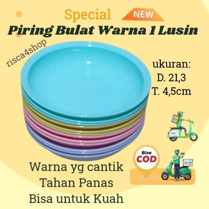 Jual 12 pcs Piring Plastik Leta BIGGY Piring Makan Piring Saji Kuah | Shopee Indonesia