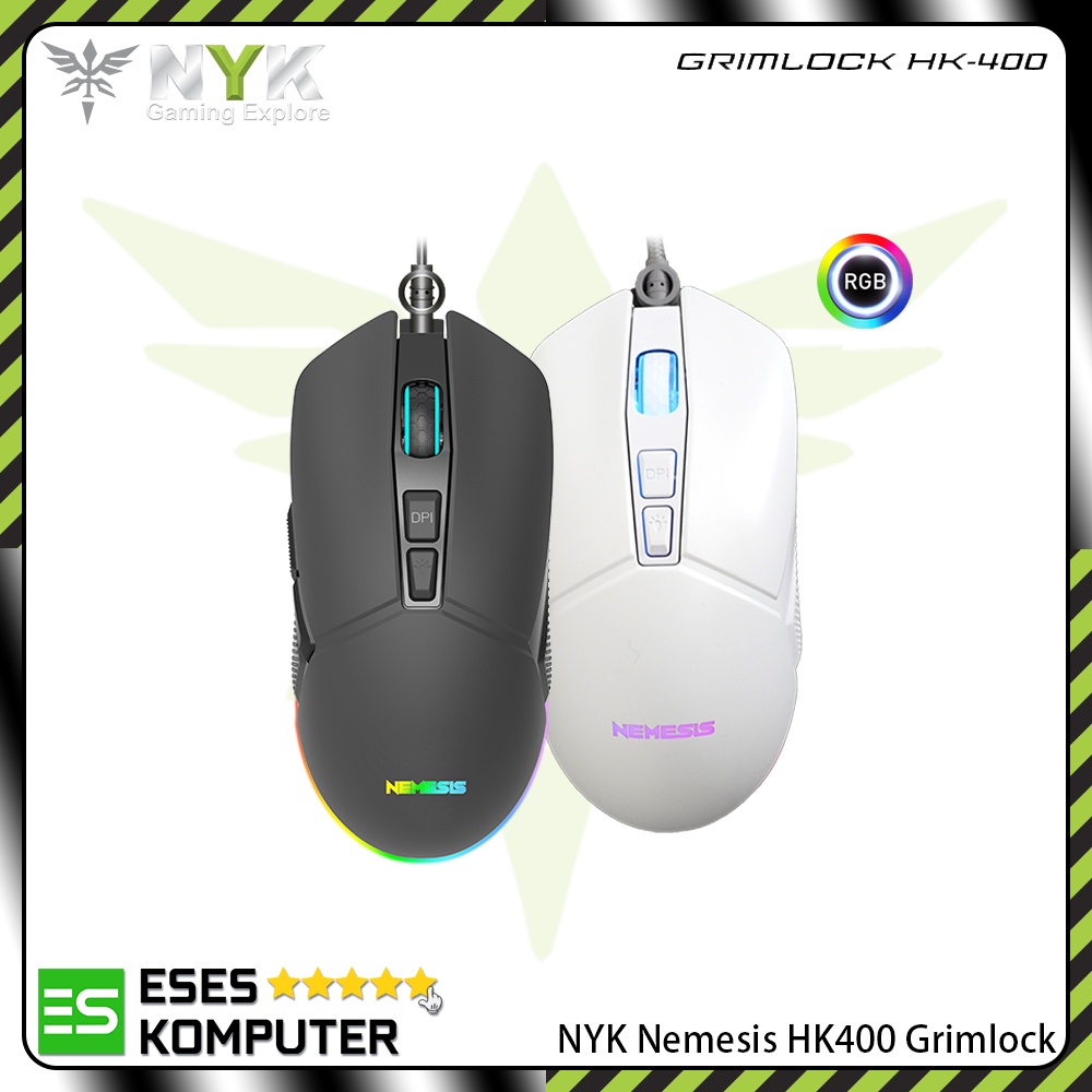 Jual Mouse NYK Nemesis HK400 HK-400 Grimlock RGB | Mouse Gaming | Shopee Indonesia