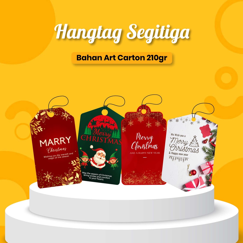Jual hangtag natal | hang tag ucapan merry christmas | hang tag pola ...