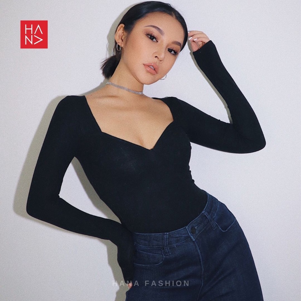 Jual Hana Fashion - Gabriela Top Long Sleeve / Atasan Wanita Lengan Panjang - TS472 | Shopee ...
