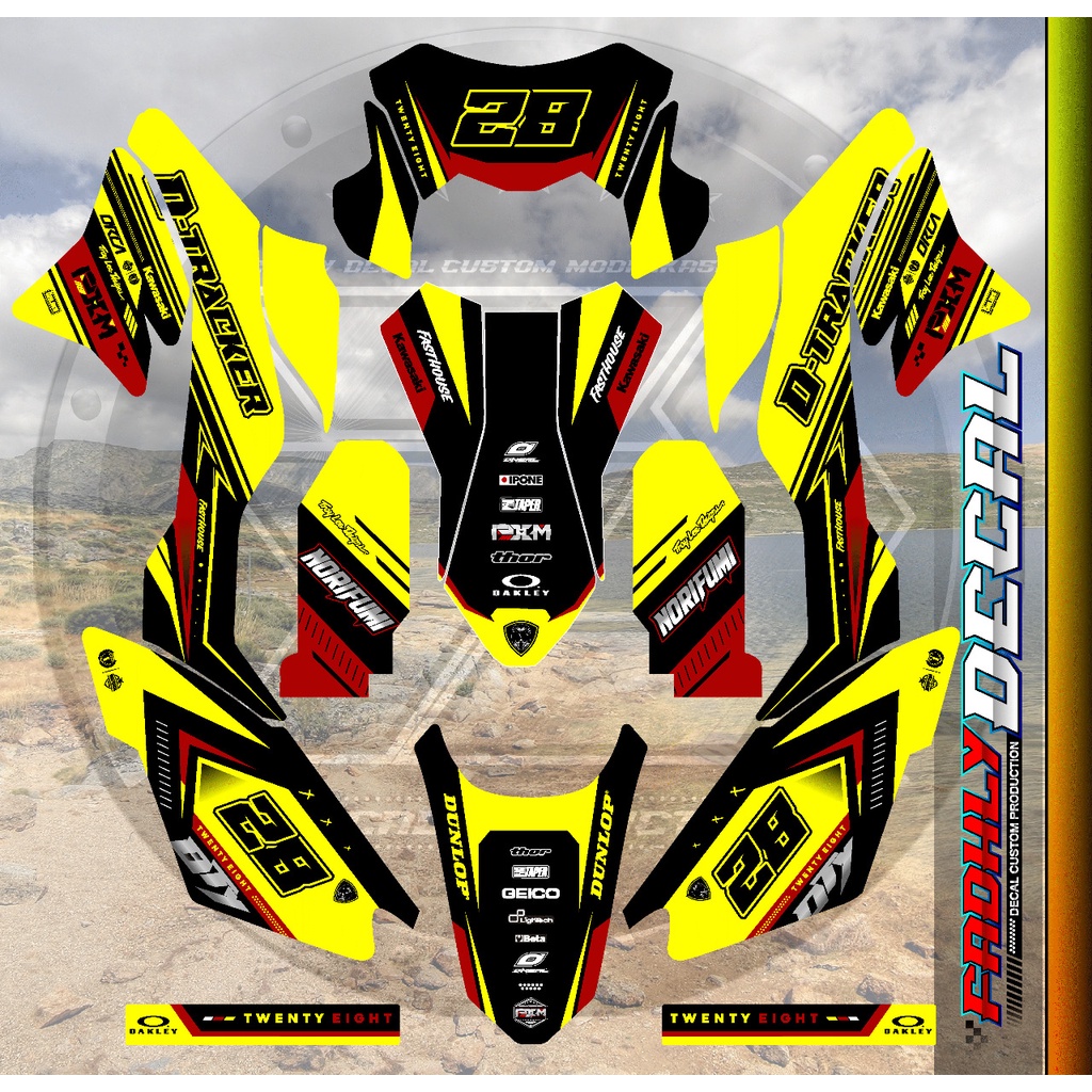 Jual DECAL DTRACKER D-TRACKER FULLBODY KUNING HITAM KEREN STICKER ...