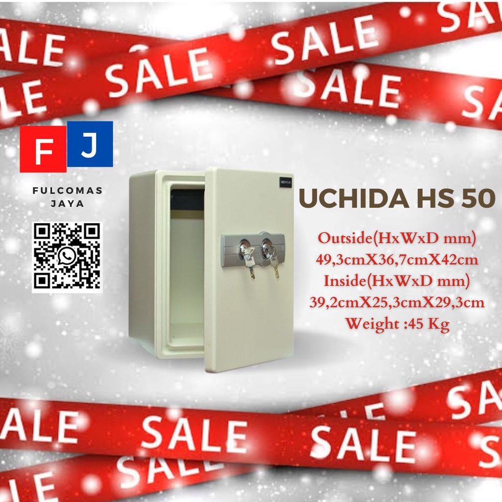 Jual Brankas Uchida HS 50 Brankas Tahan Api Resmi Sistem 2 Kunci - PACKING BUBBLE GARANSI RESMI ...