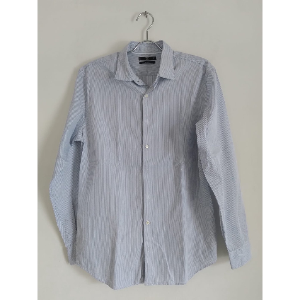 Jual Kemeja Pria Lengan Panjang merk Mango Man Slim Fit Preloved 0015 ...