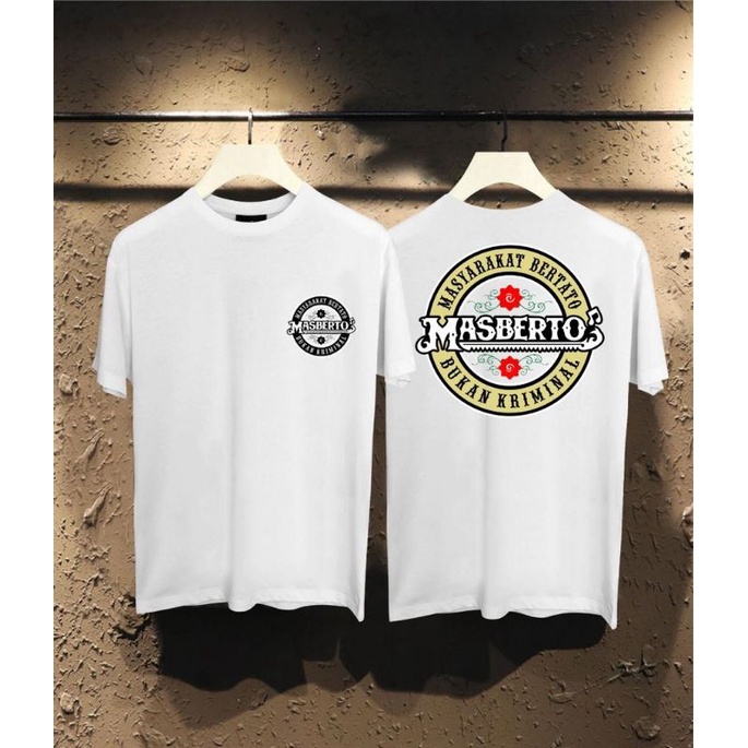 Jual Baju kaos pria pendek distro masberto tulisan emas kata kata keren ...