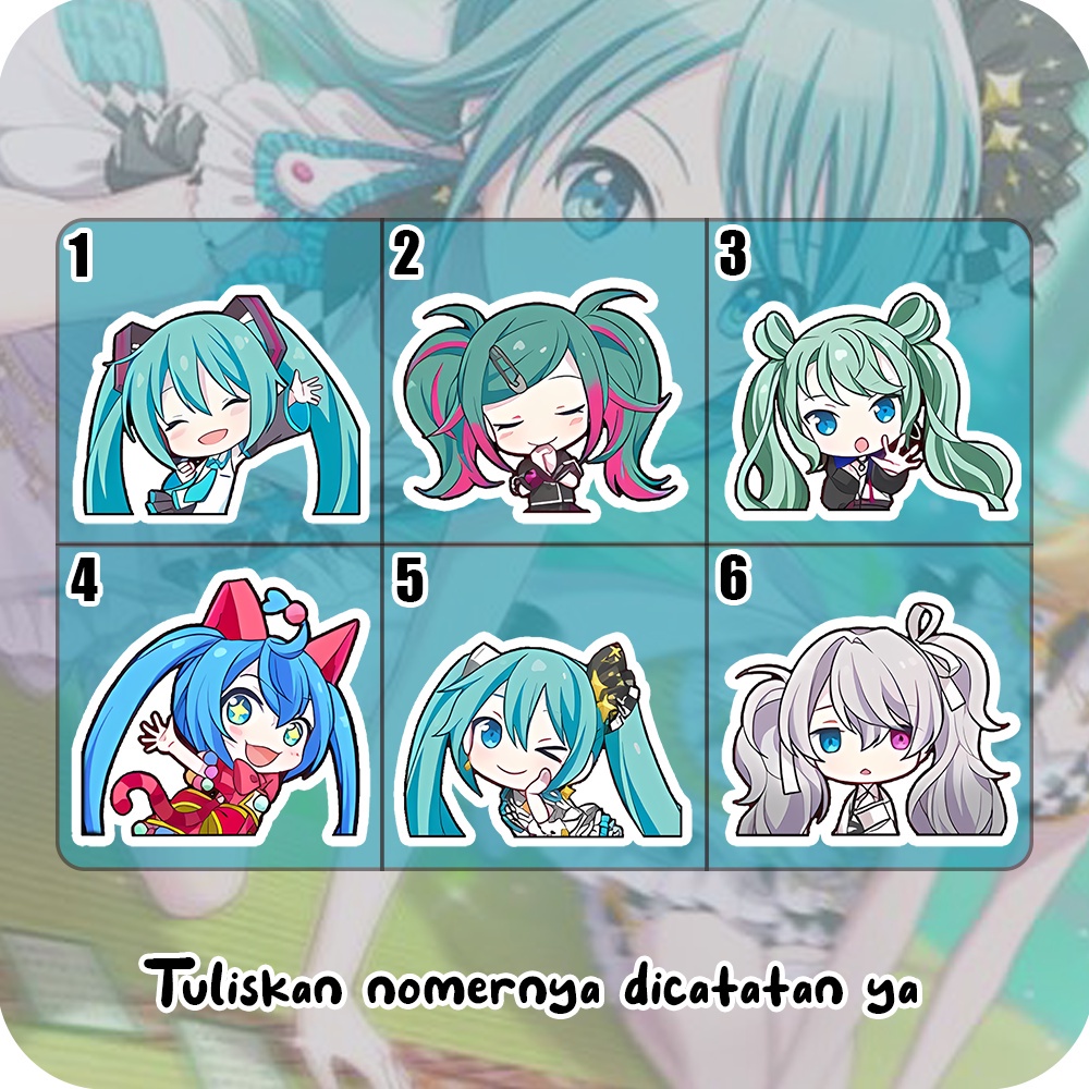 Jual Stiker Glossy Miku Hatsune Project Sekai, Stiker Anime Game ...