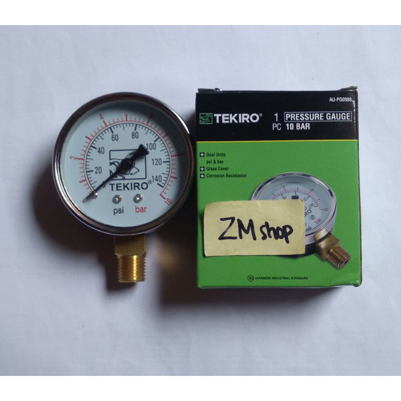 Jual Manometer 10 bar TEKIRO Pressure Gauge 10 bar TEKIRO Manometer ...