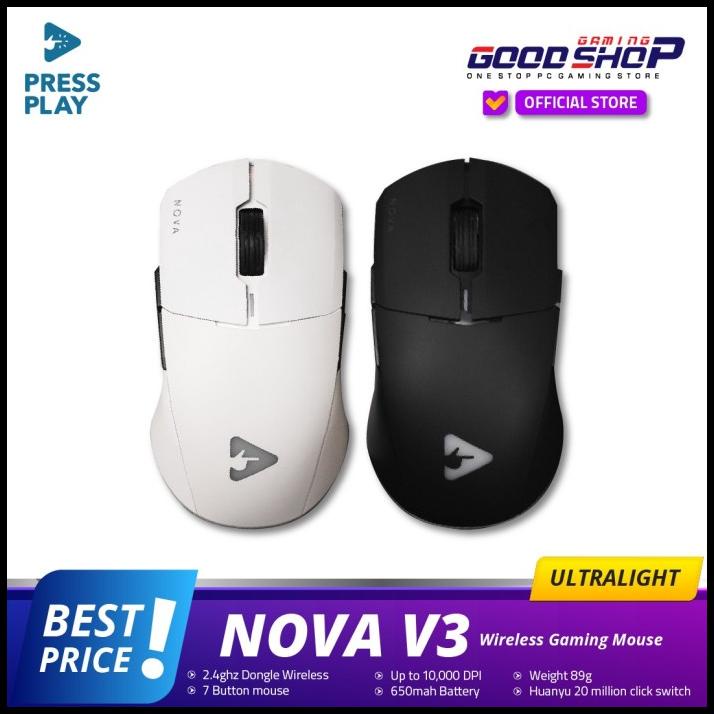 Jual Press Play NOVA V3 Ultralight Wireless 2.4ghz - Gaming Mouse ...