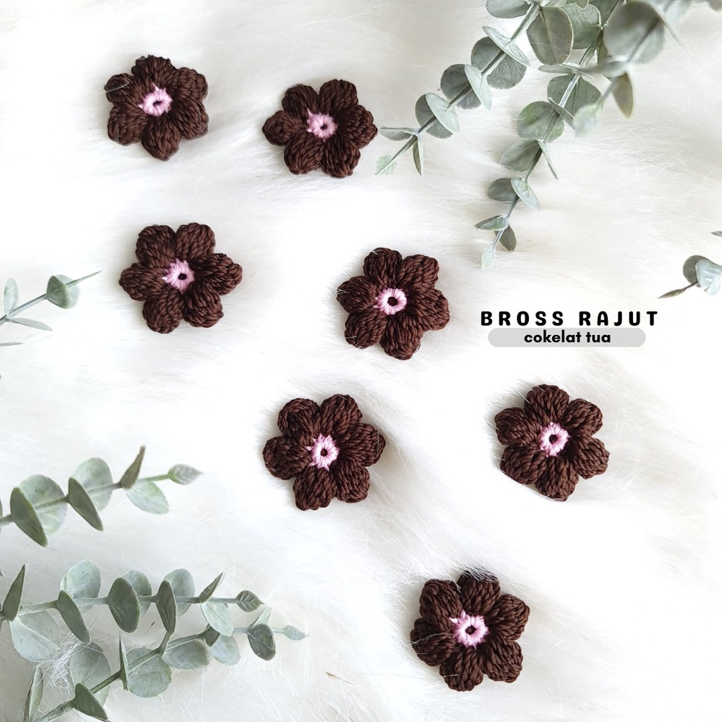 Jual BROSS BUNGA RAJUT HANDMADE KEKINIAN CANTIK | Shopee Indonesia