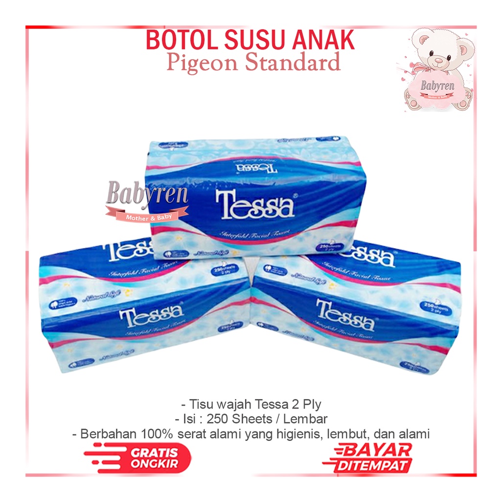 Jual Babyren Tissu Natural Soft Tessa 250 Sheet [2 Ply] / Tissue Tesa ...