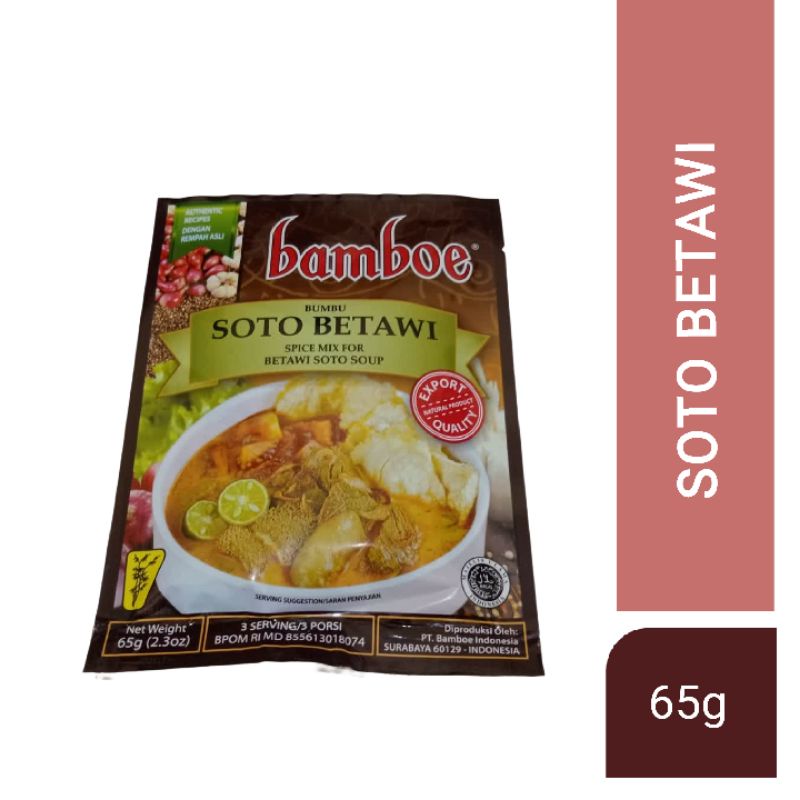 Jual Bamboe Bumbu Masak instan rasa soto betawi 65g | Shopee Indonesia