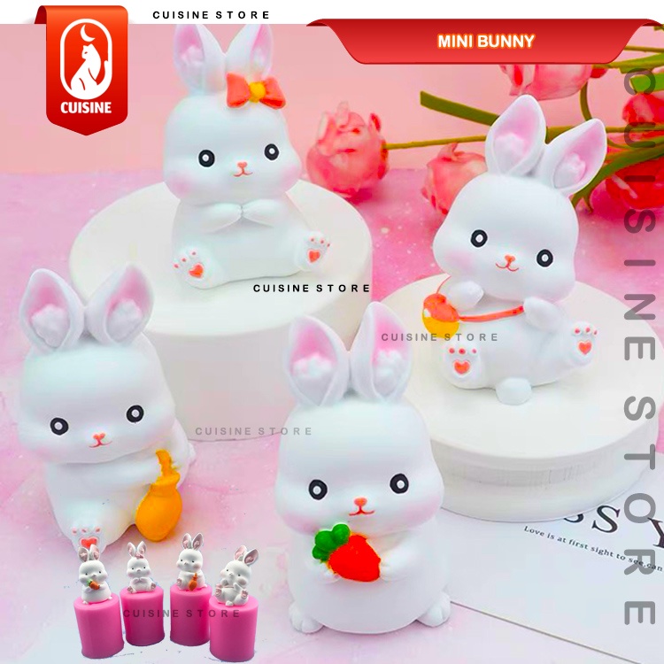 Jual [COD] Per PCS Cetakan Kue Puding Coklat 3D bentuk Bunny Kelinci ...