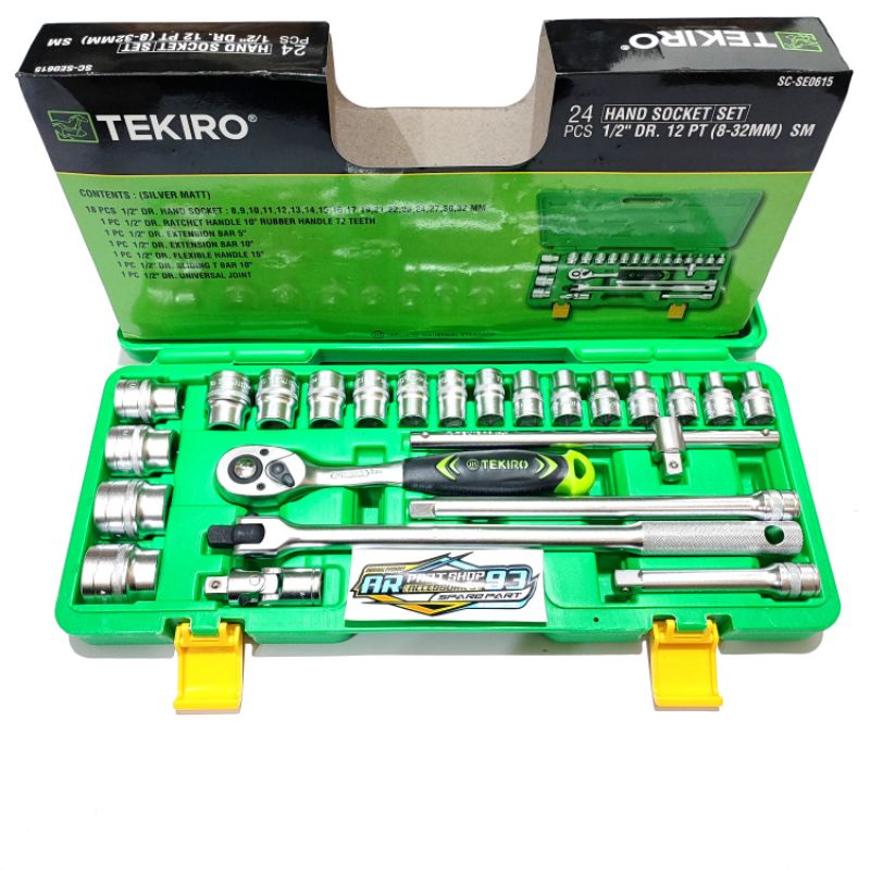 Jual KUNCI SOCK SET 24 PCS PVC TEKIRO HAND MATA SOK SHOCK SOCKET 24 PCS BOX ORIGINAL | Shopee ...