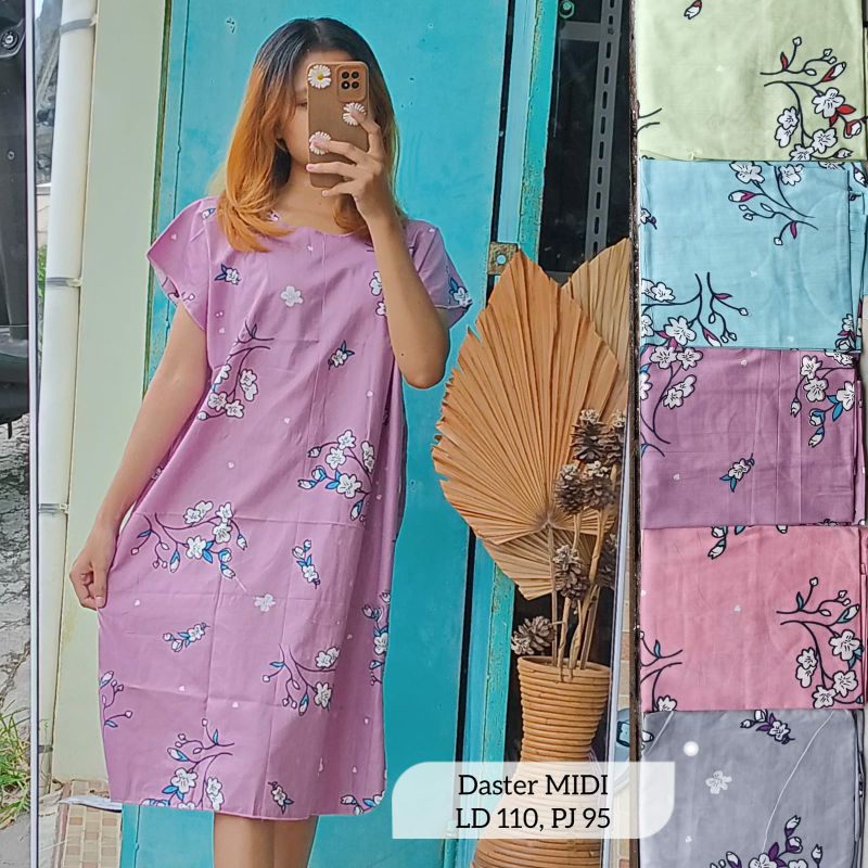 Jual Daster MIDI bahan rayon adem KEKINIAN HOMEDRESS motif cantik ...